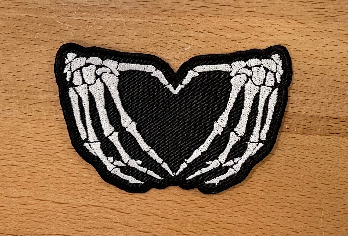 Skeleton Heart Hands Patch - 2 Sizes - Etsy