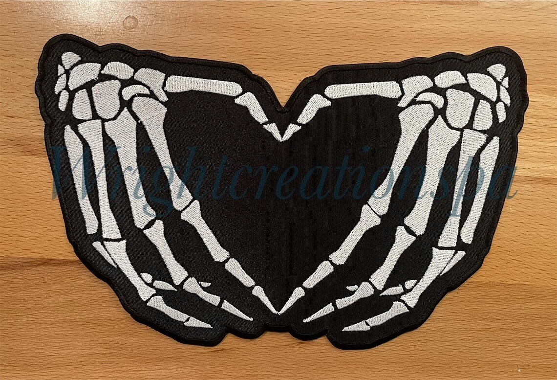 Skeleton Heart Hands Patch - 2 Sizes - Etsy