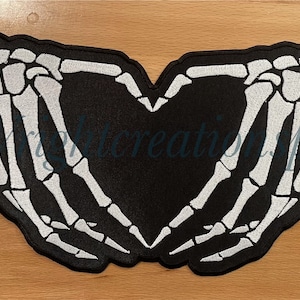 Skeleton Heart Hands Patch - 2 Sizes - Etsy