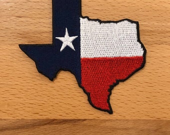 Texas Flag Embroidered Patch - Etsy