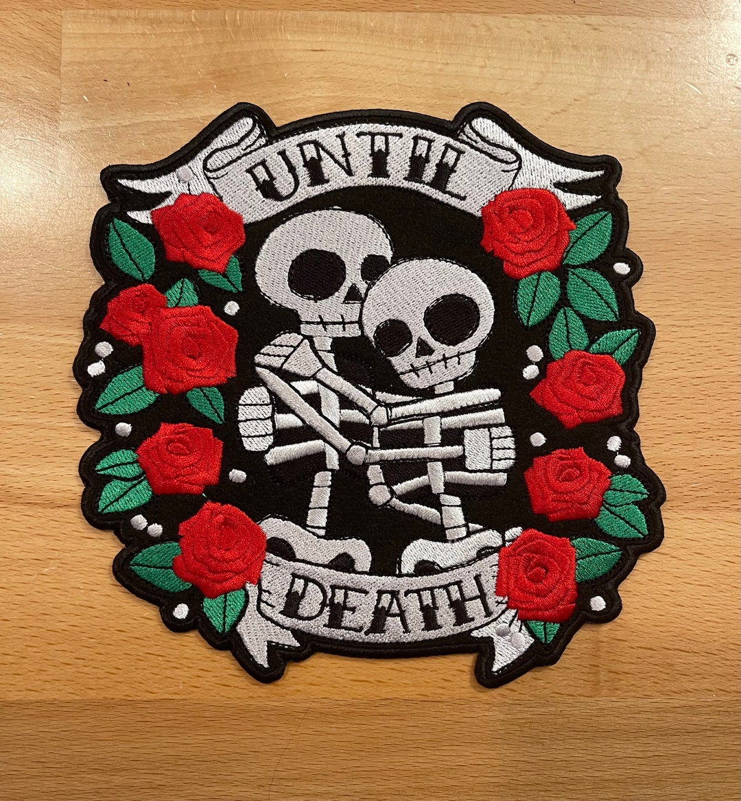 Endless Love/until Death Skeleton Embroidered Patch Wedding 6 X 6 - Etsy