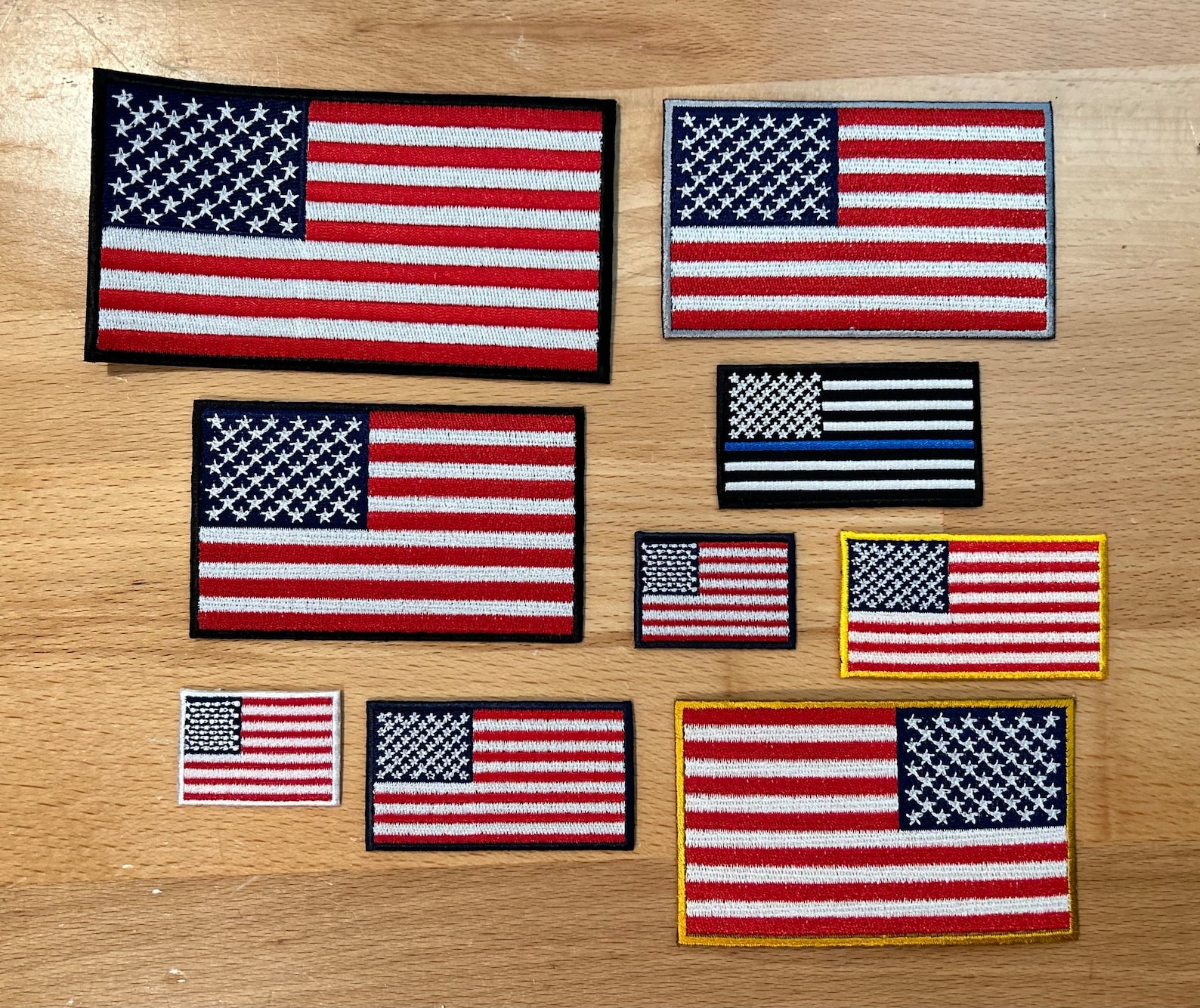 US MADE American Flag Embroidered Patch Multiple Sizes - Etsy