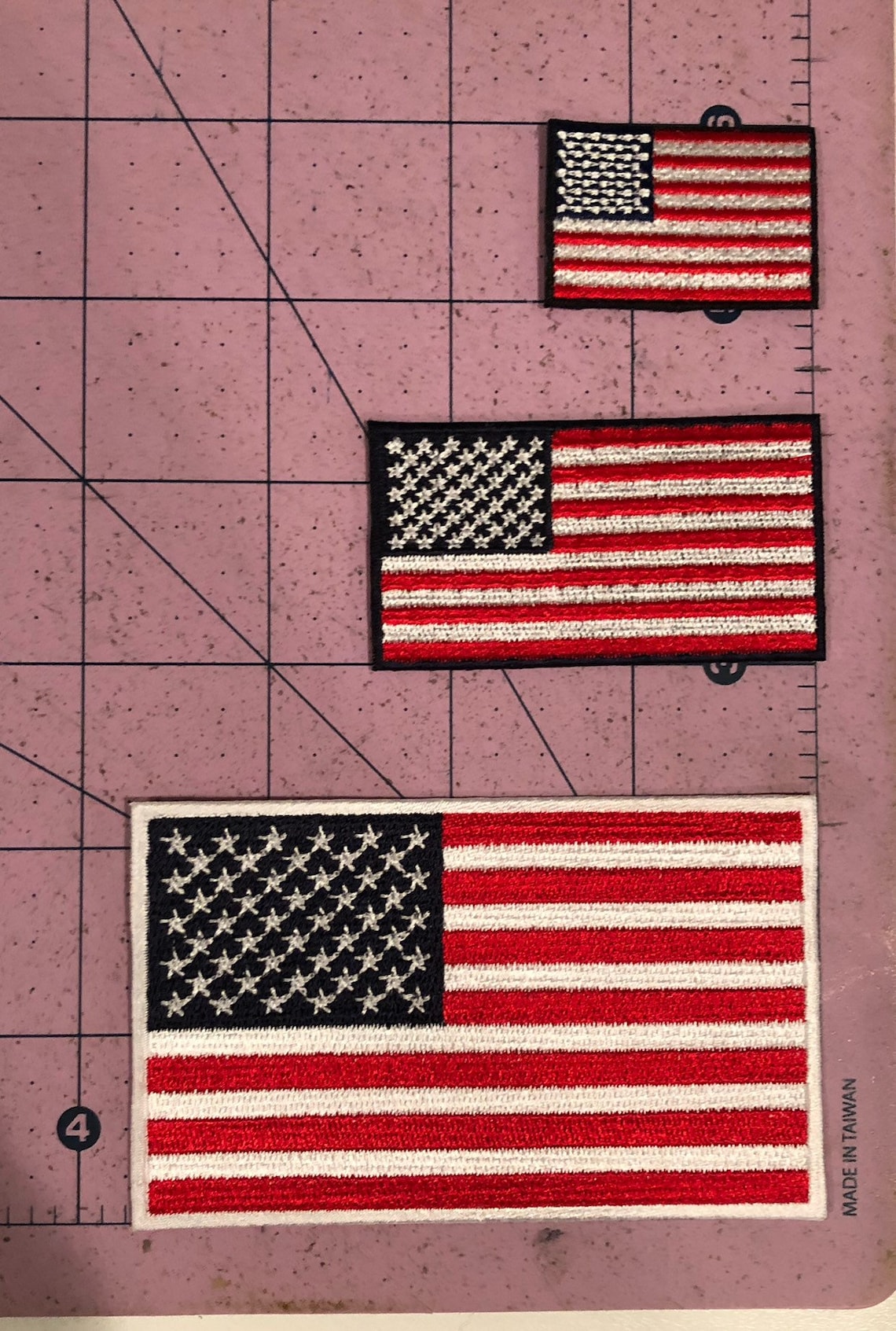 US MADE American Flag Embroidered Patch Multiple Sizes - Etsy