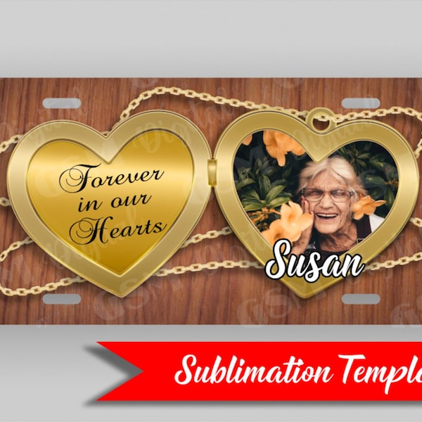 Heart Locket Photo Template - Etsy