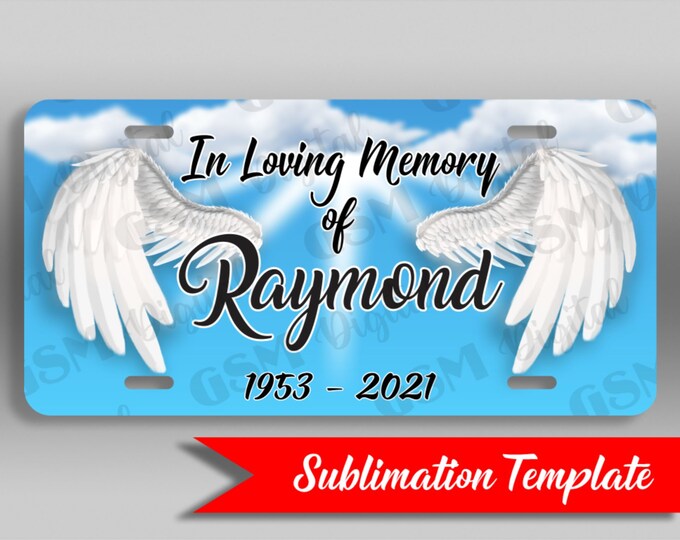 Memorialgift License Plate Custom Car Tag Sympathy Gifts Rest in Peace ...