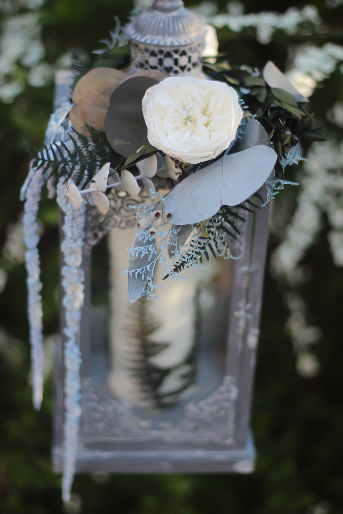 Wedding Lantern Topper Wedding Centerpiece Flower Hoop - Etsy