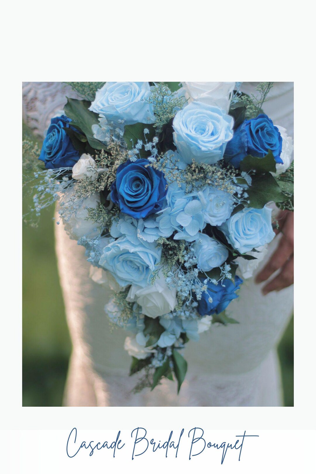 Royal & Dusty Blue Bridal Bouquet | Costal Wedding Bouquet | Something ...