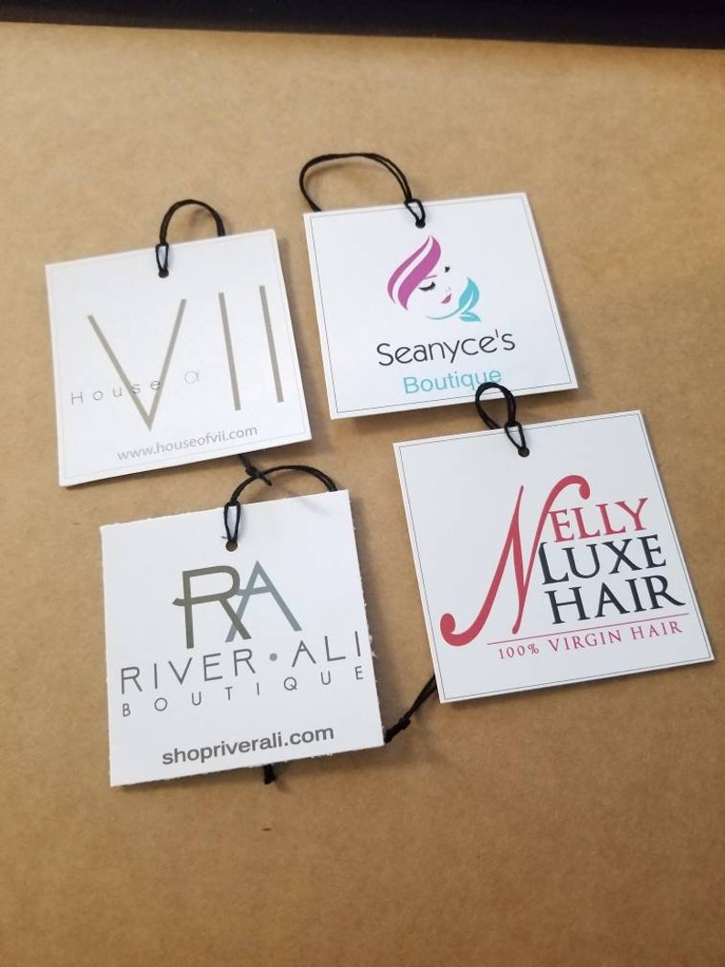 Garment Hang tags 2.5x2.5 Brand labels Custom Printed | Etsy