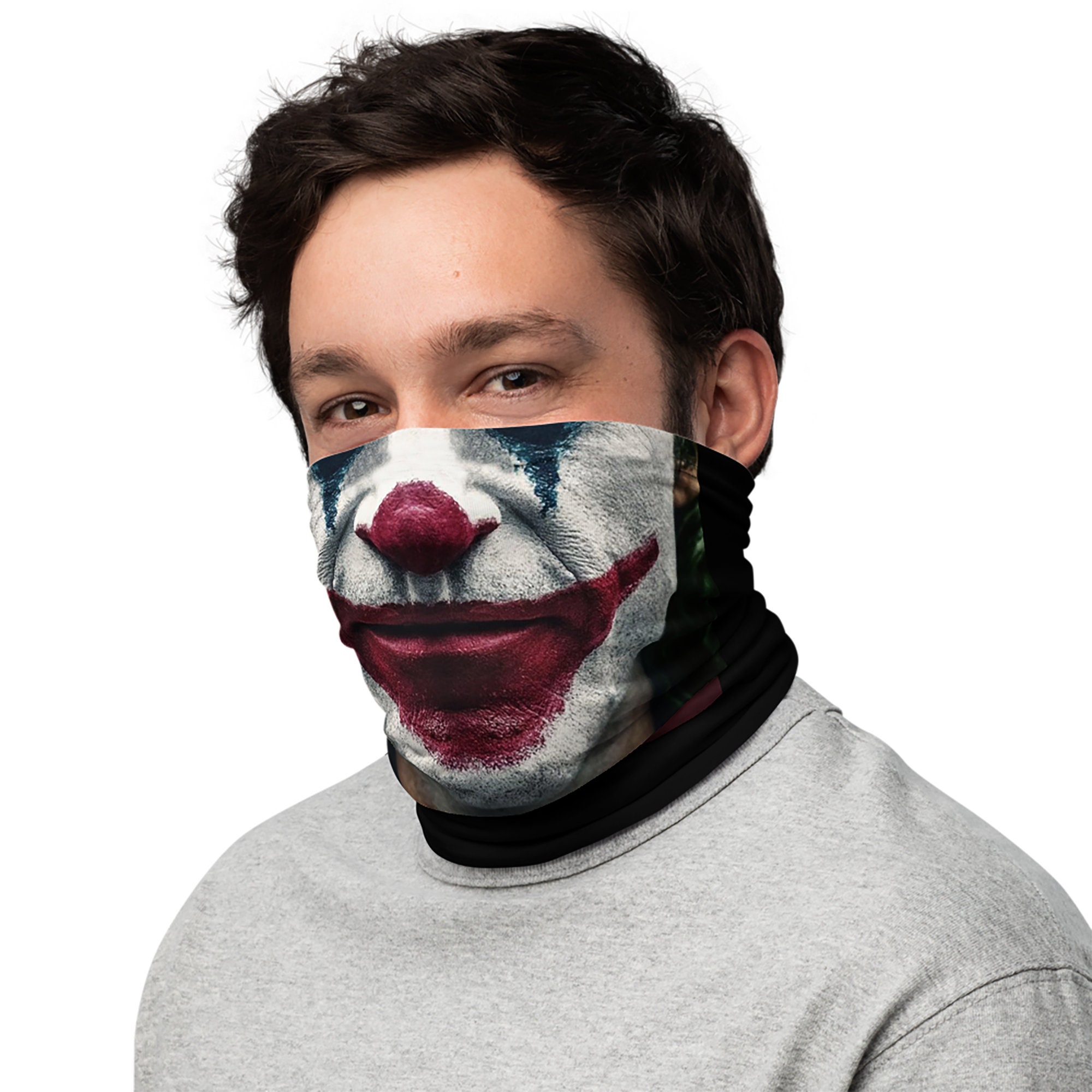 Joker Clown Face Shield, Bandana, Face Mask, Neck Warmer - in Stock! - Etsy