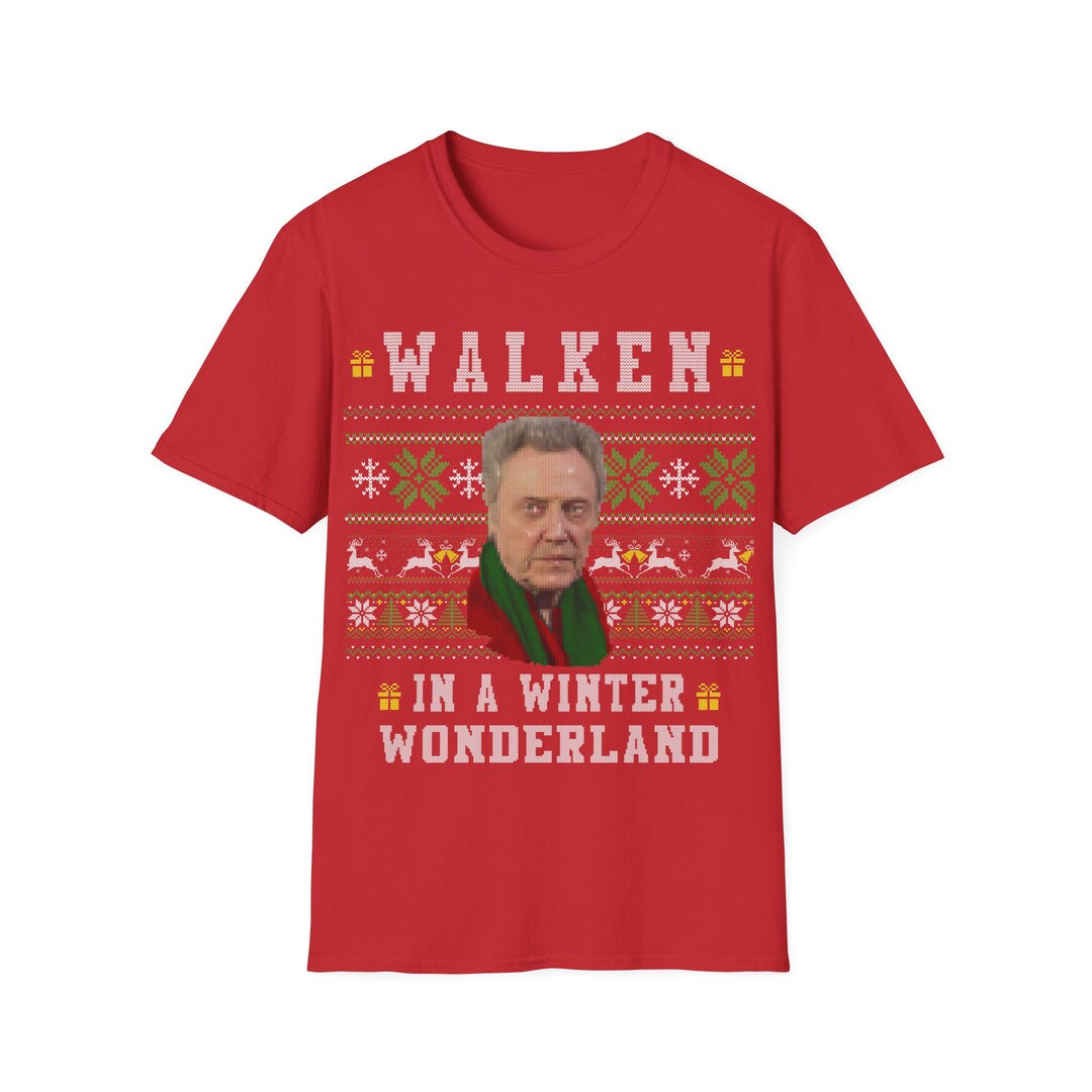 Christopher Walken in A Winter Wonderland Ugly Christmas Unisex T-shirt ...