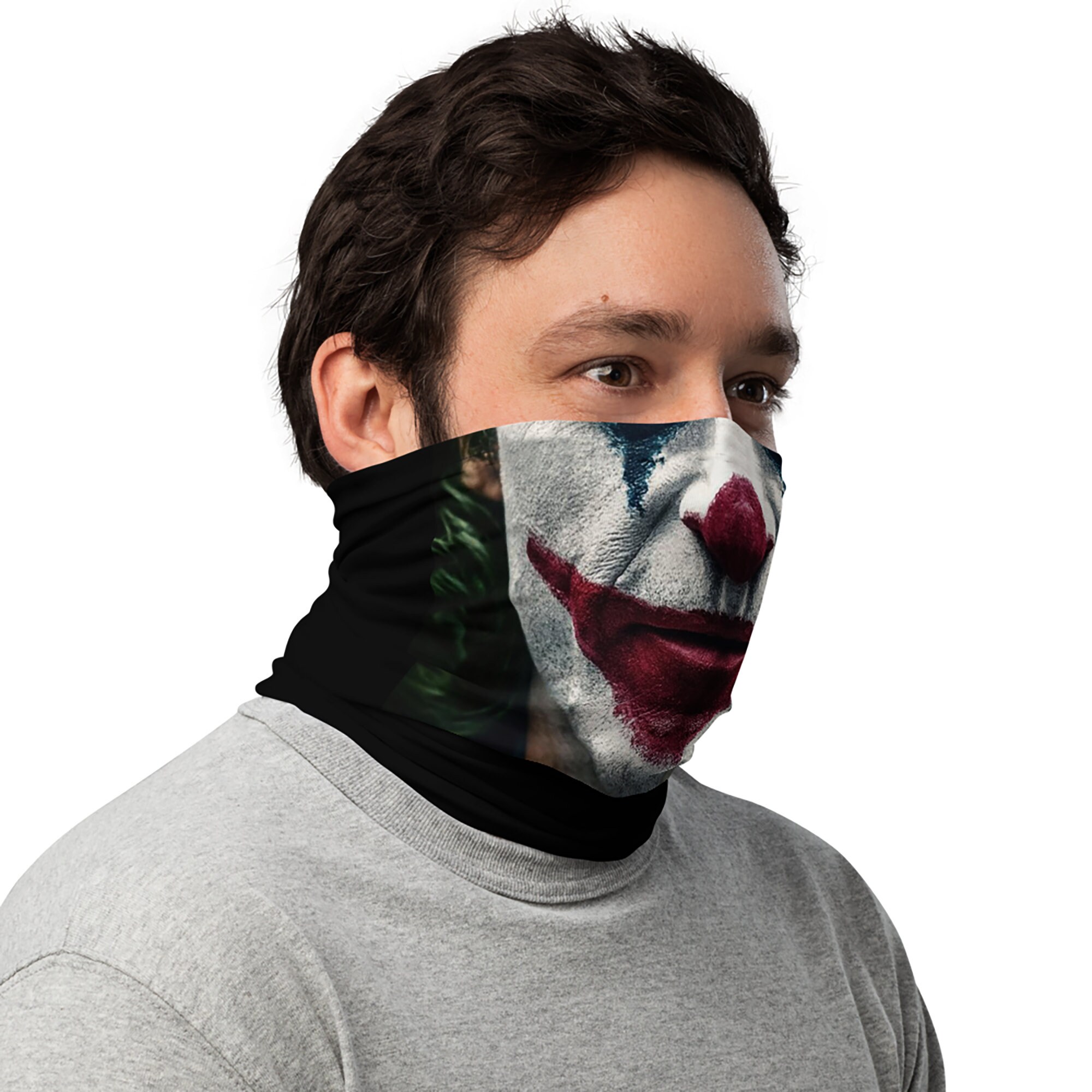 Joker Clown Face Shield, Bandana, Face Mask, Neck Warmer - in Stock! - Etsy