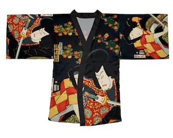 Mens Silk Kimono Set, Mens Blue Kimono Ensemble, Mens Kimono & Jacket ...