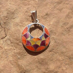 Colorful - Silver Pendant - Etsy