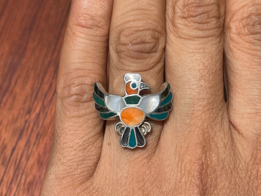 Adjustable Silver Condor Ring - Etsy