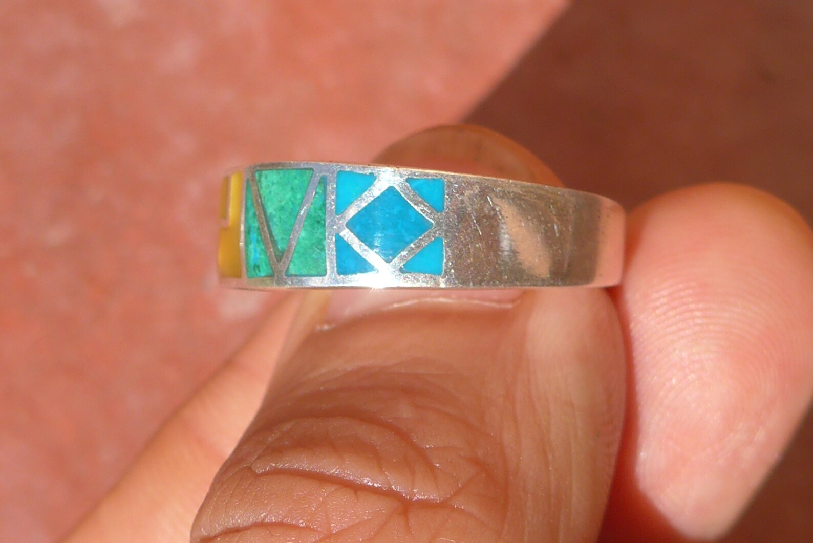 Colorful Inca Calendar Ring | Etsy