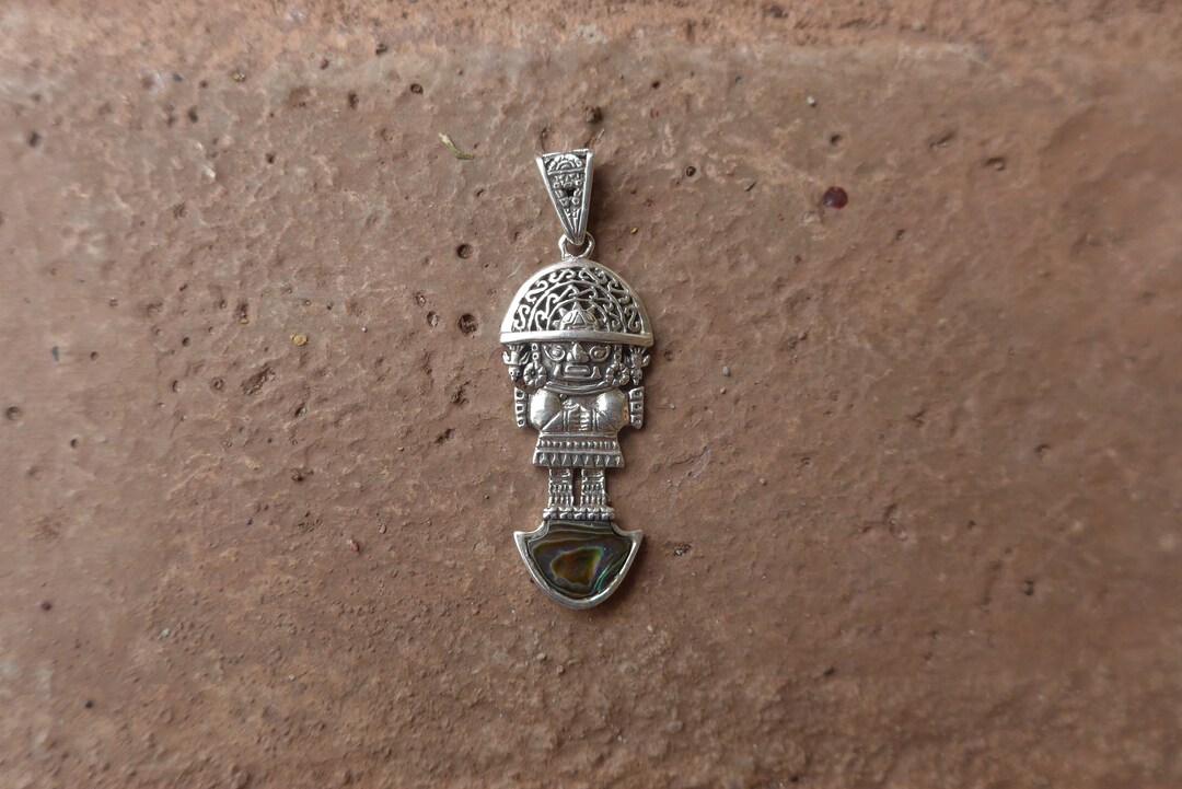 Healing God Tumi Pendant With Mexican Abalone - Etsy