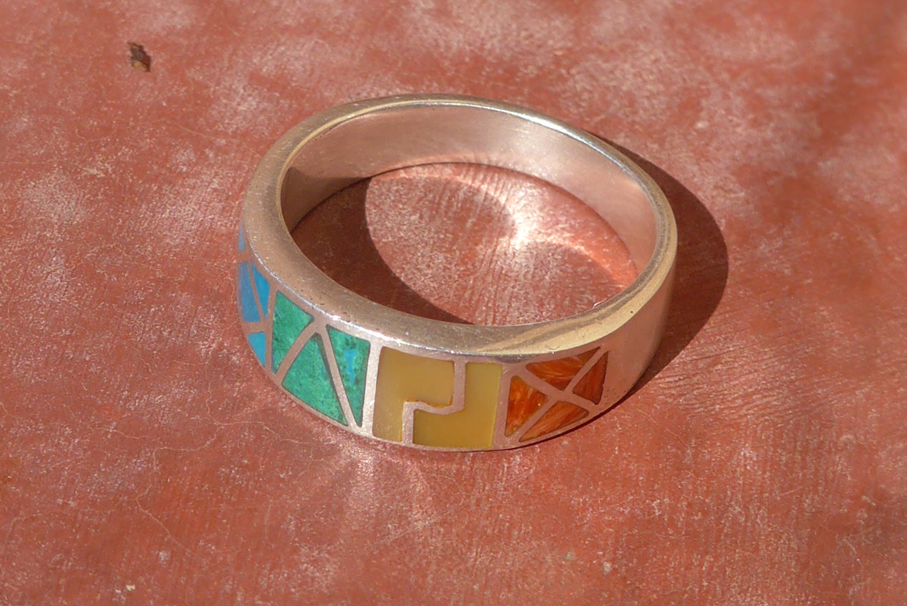 Colorful Inca Calendar Ring | Etsy