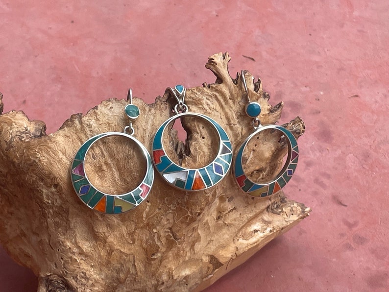 Blue Inca Calendar Jewelry Set - Etsy