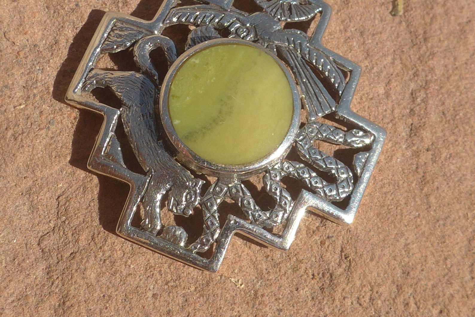 Silver Chakana Pendant With Inka Trilogy Condor Puma Snake - Etsy