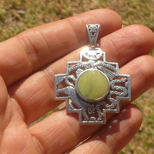 Silver Chakana Pendant With Inka Trilogy Condor Puma Snake | Etsy