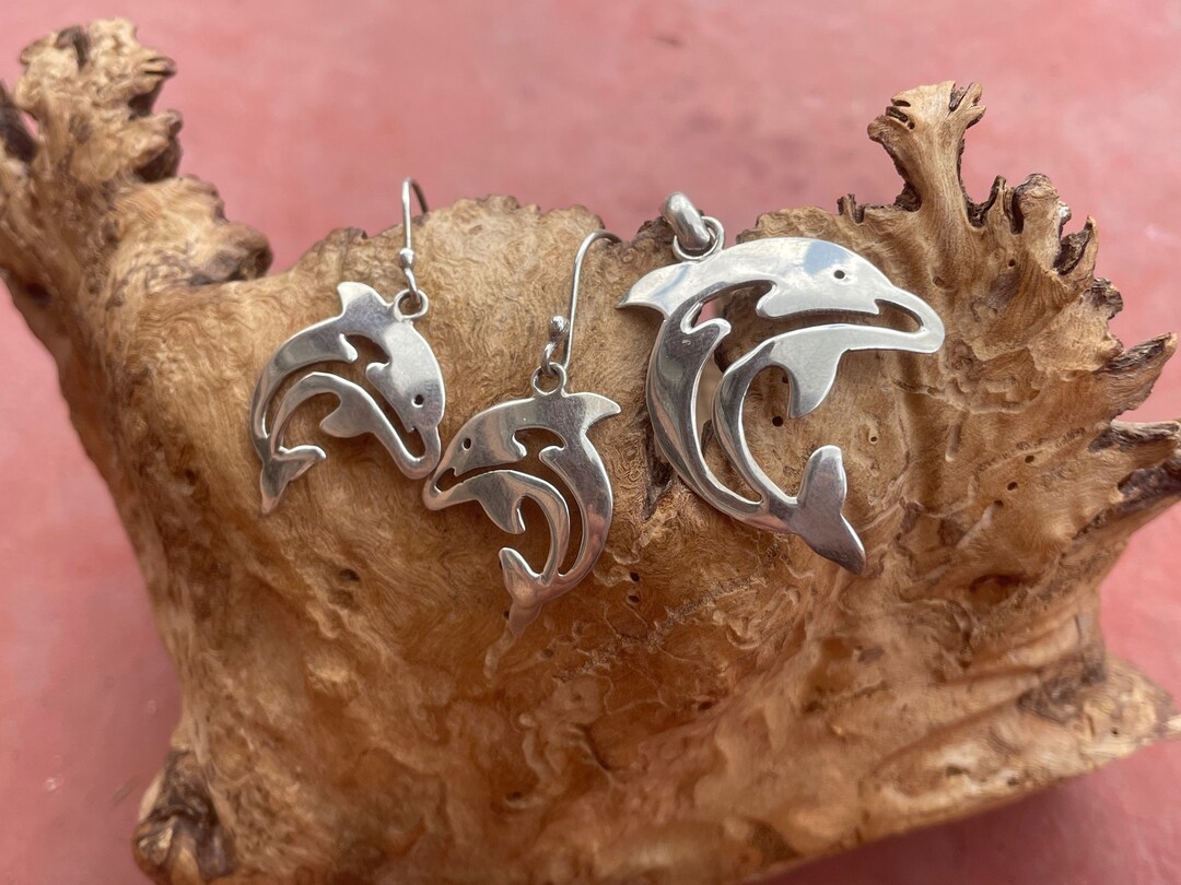 Dolphin Jewelry Set - 950 Silver - Etsy