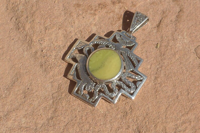 Silver Chakana Pendant With Inka Trilogy Condor Puma Snake | Etsy