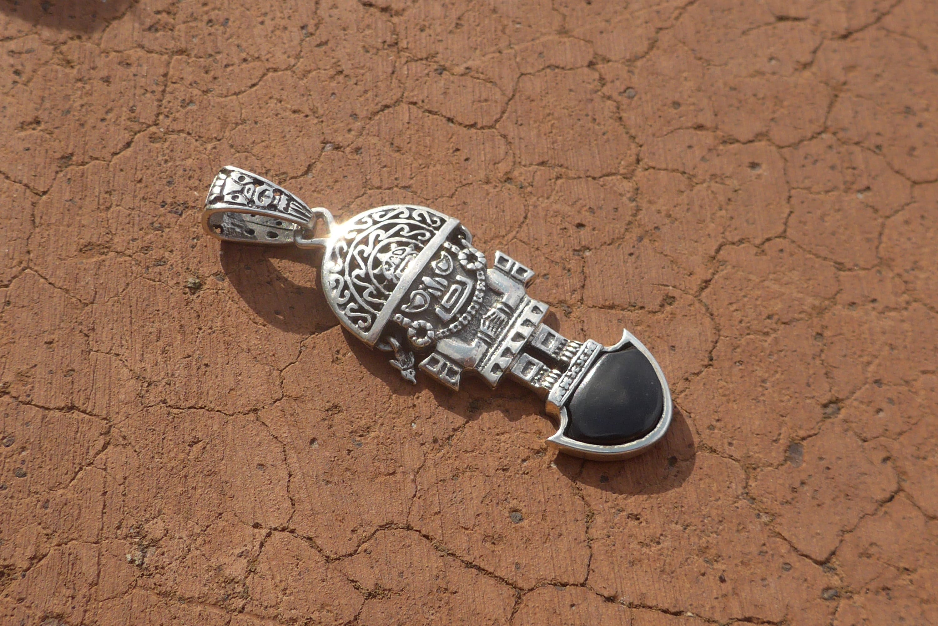 Reversible Healing God Tumi With Onyx Stone - Etsy