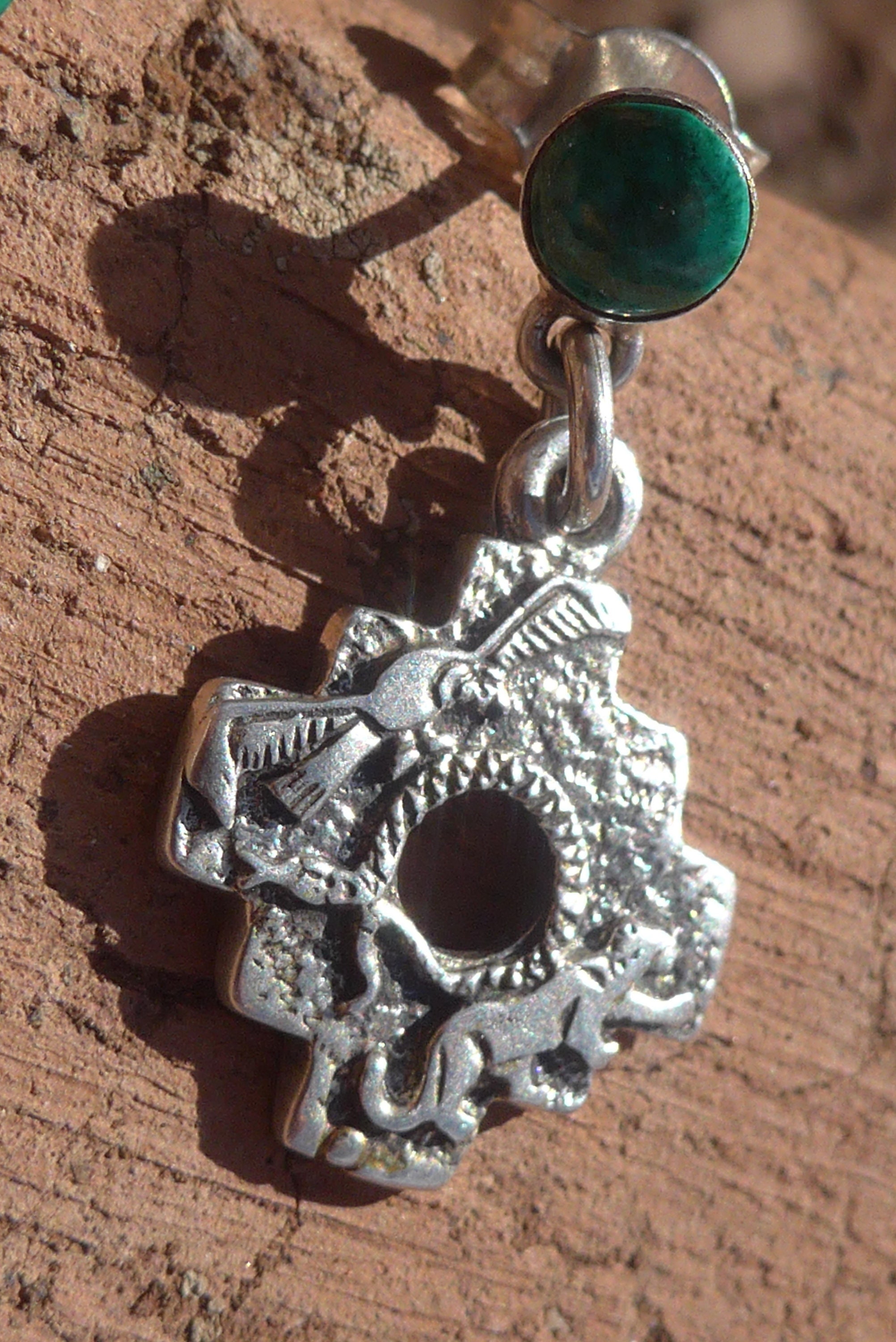 Silver Chakana Earrings With Condor Puma and Serpent andean - Etsy