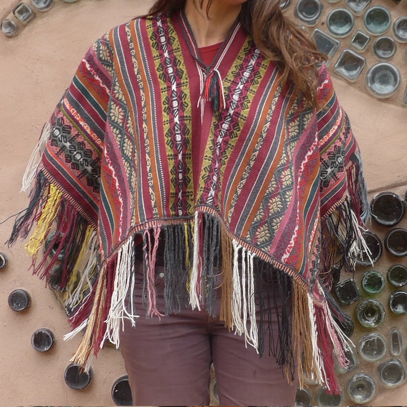 Poncho peruano - Etsy España