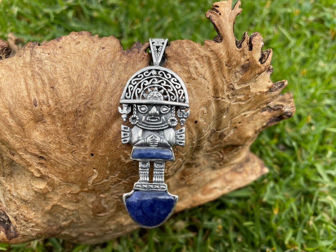 Healing God Tumi Pendant With Lapis Lazuli Stone - Etsy