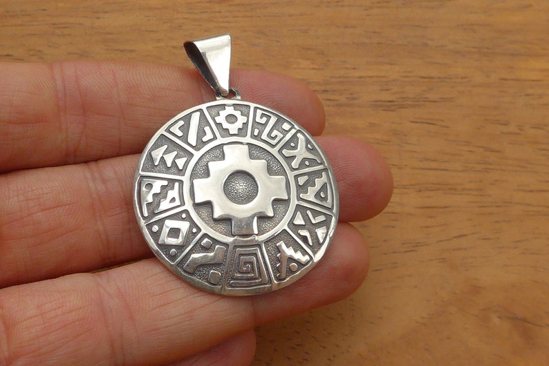 Silver Inka Symbols Pendant - Etsy