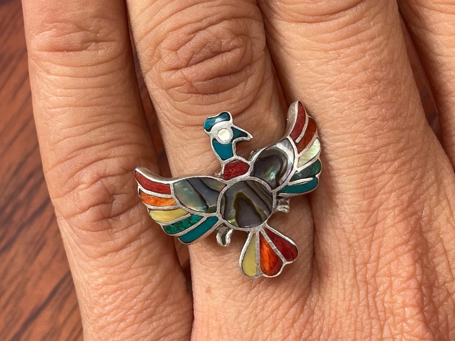 Adjustable Silver Condor Ring - Etsy