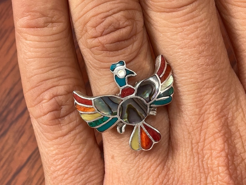 Adjustable Silver Condor Ring - Etsy