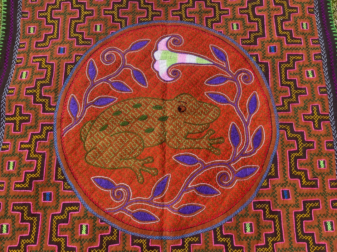 73cm X 70cm Shipibo Embroidery With Kambo Frog - Etsy