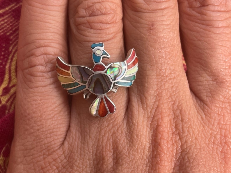 Adjustable Silver Condor Ring - Etsy