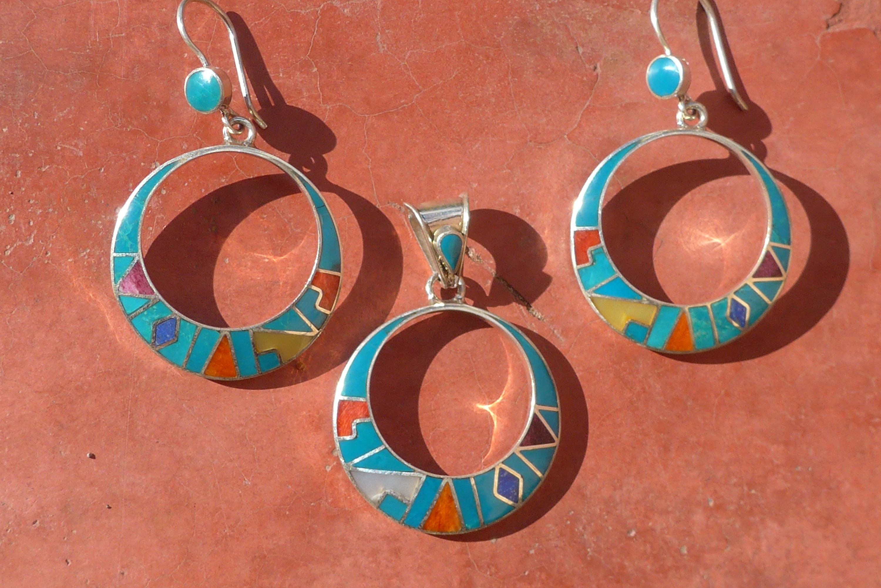 Blue Inca Calendar Jewelry Set | Etsy