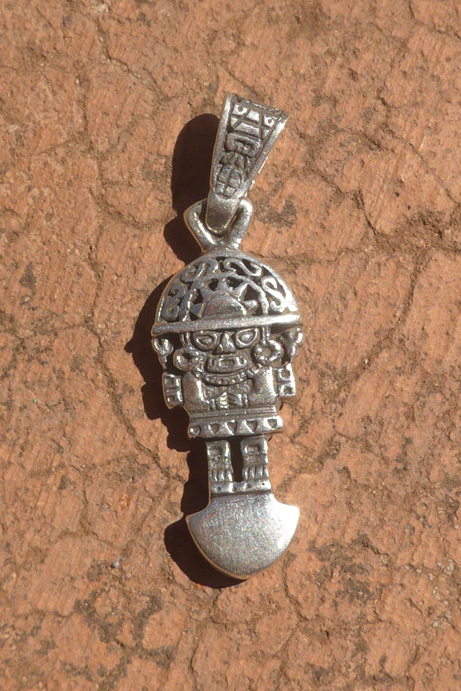 Reversible Healing God Tumi Pendant With Crystacola Peruvian | Etsy