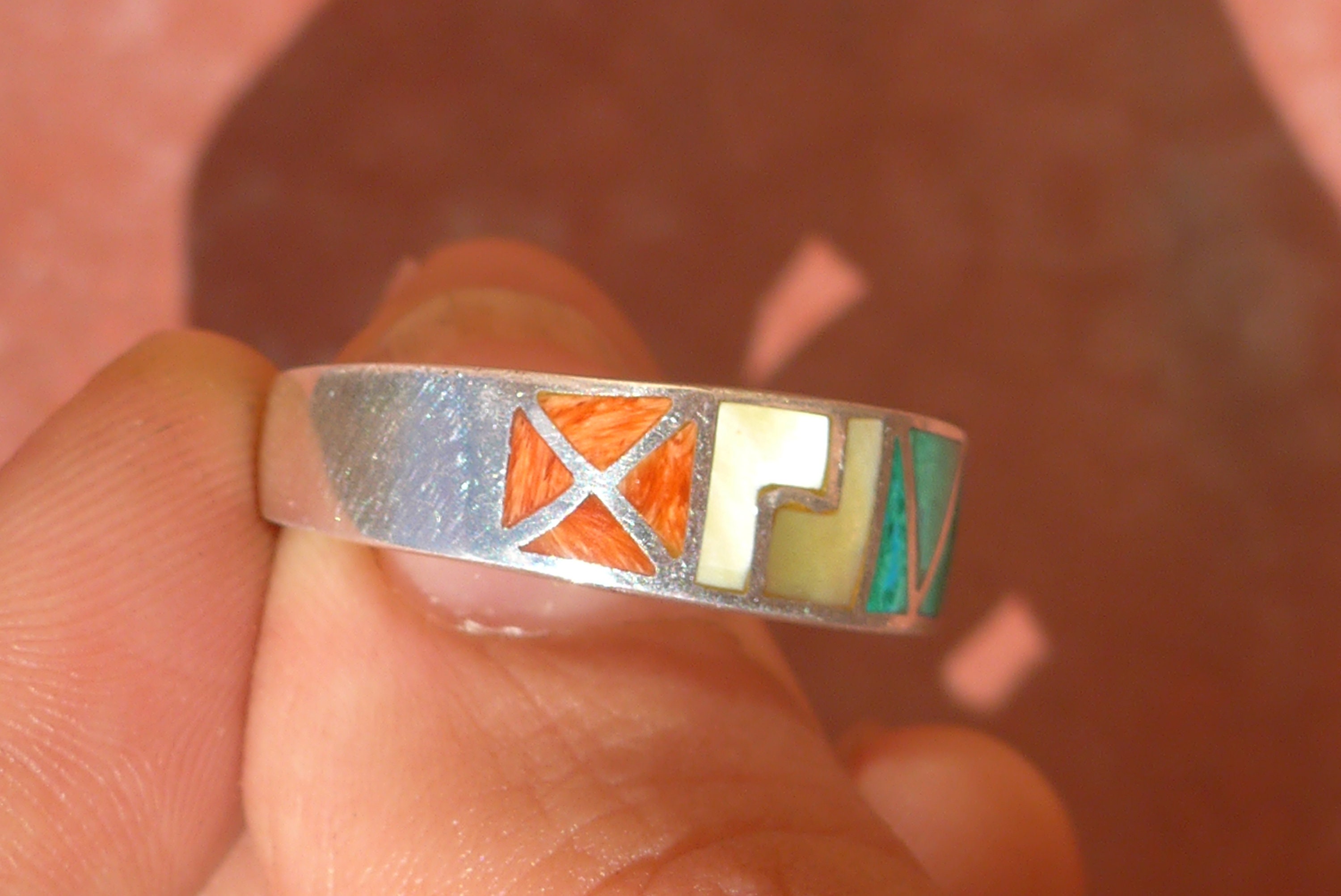 Colorful Inca Calendar Ring - Etsy