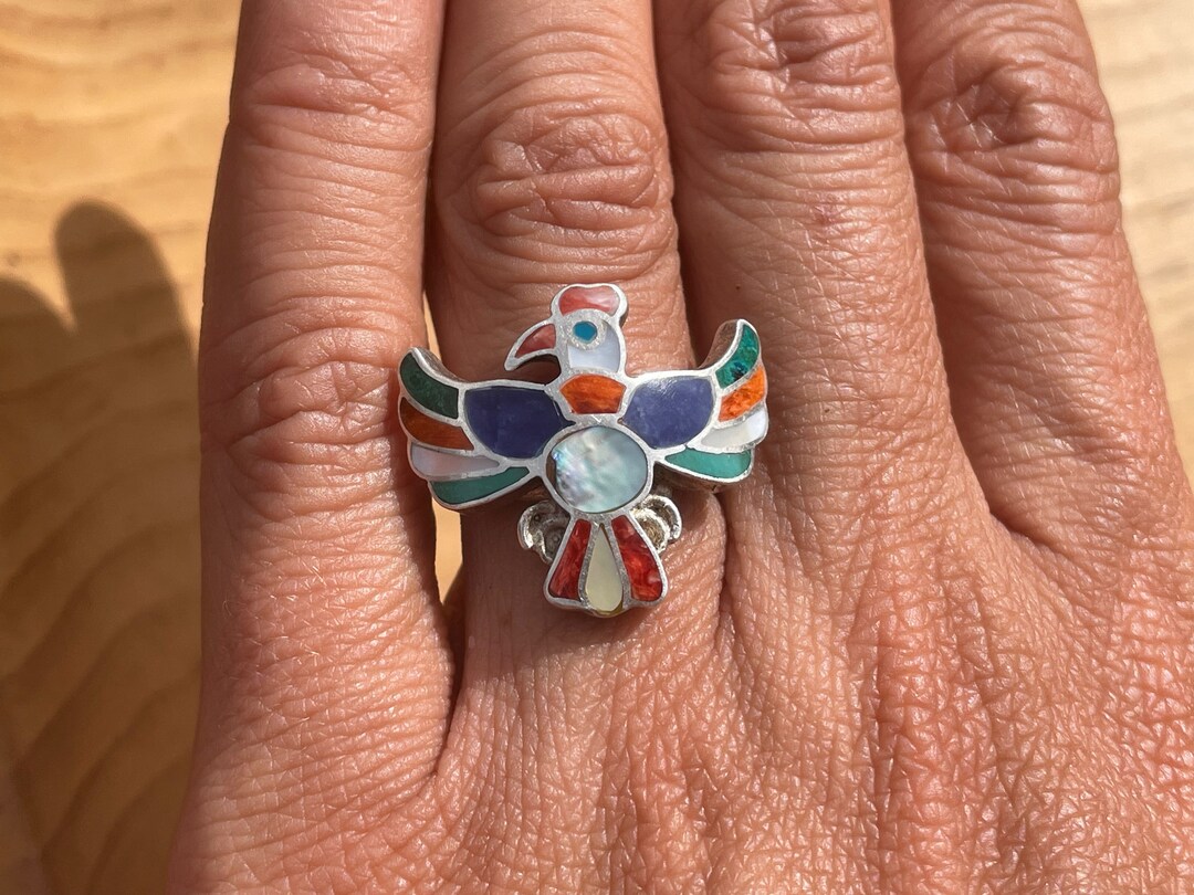 Adjustable Silver Condor Ring - Etsy