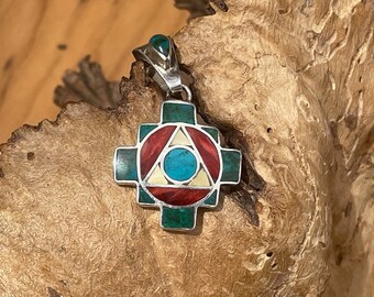 Silver Chakana Pendant With Inka Trilogy Condor Puma Snake | Etsy