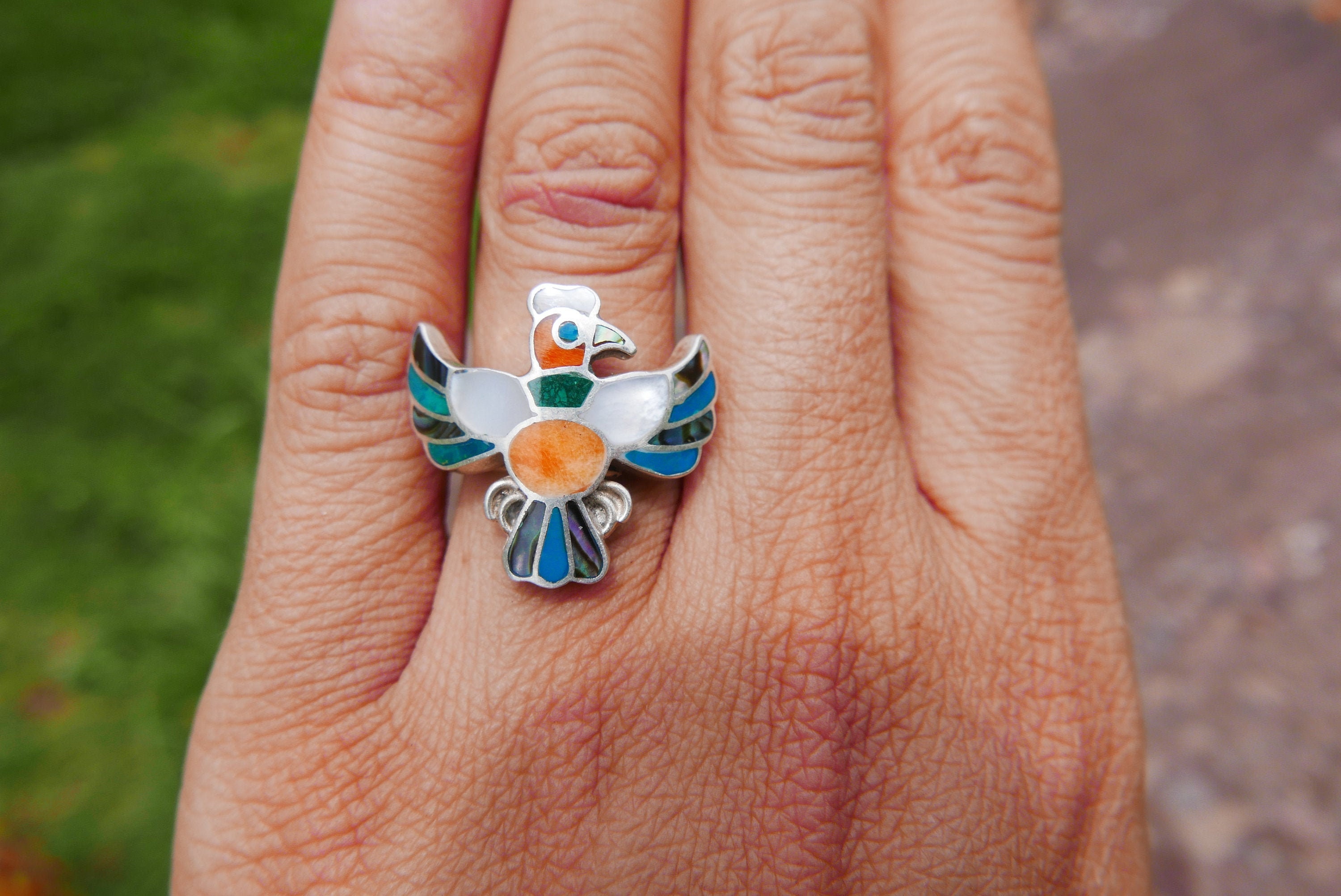 Adjustable Silver Condor Ring | Etsy