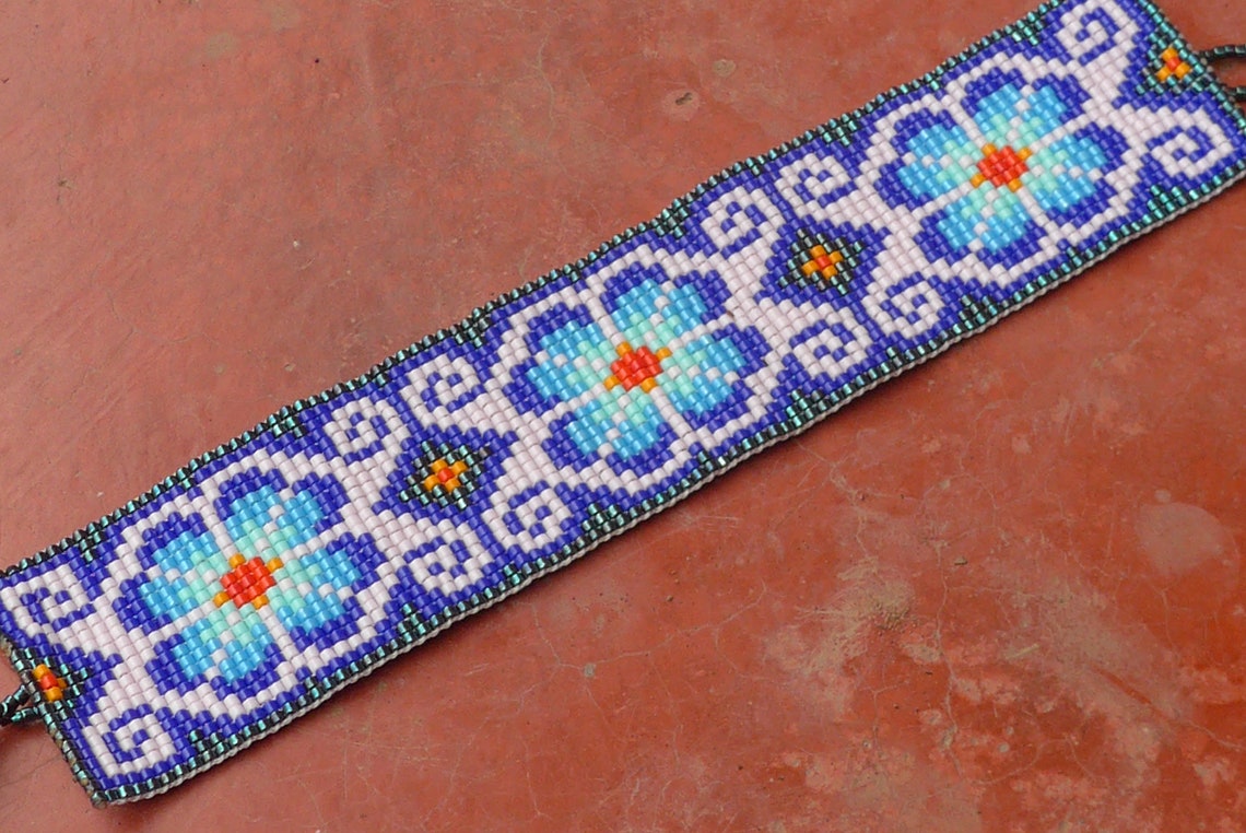 Beaded Peyote Bracelet Unisex - Etsy