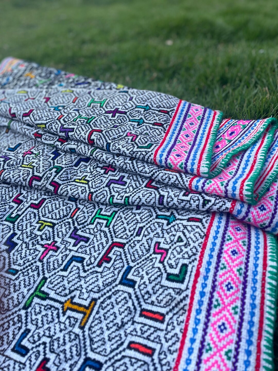 150cmx65cm - Big Shipibo Embroidery Textile - Etsy