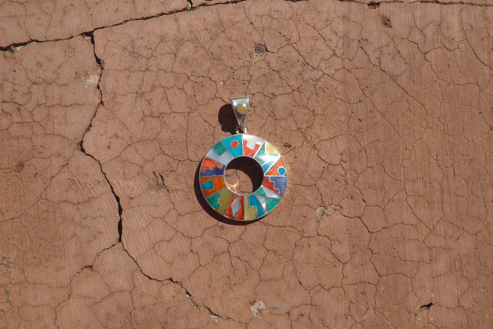 Inka Calendar Colorful Pendant - Etsy