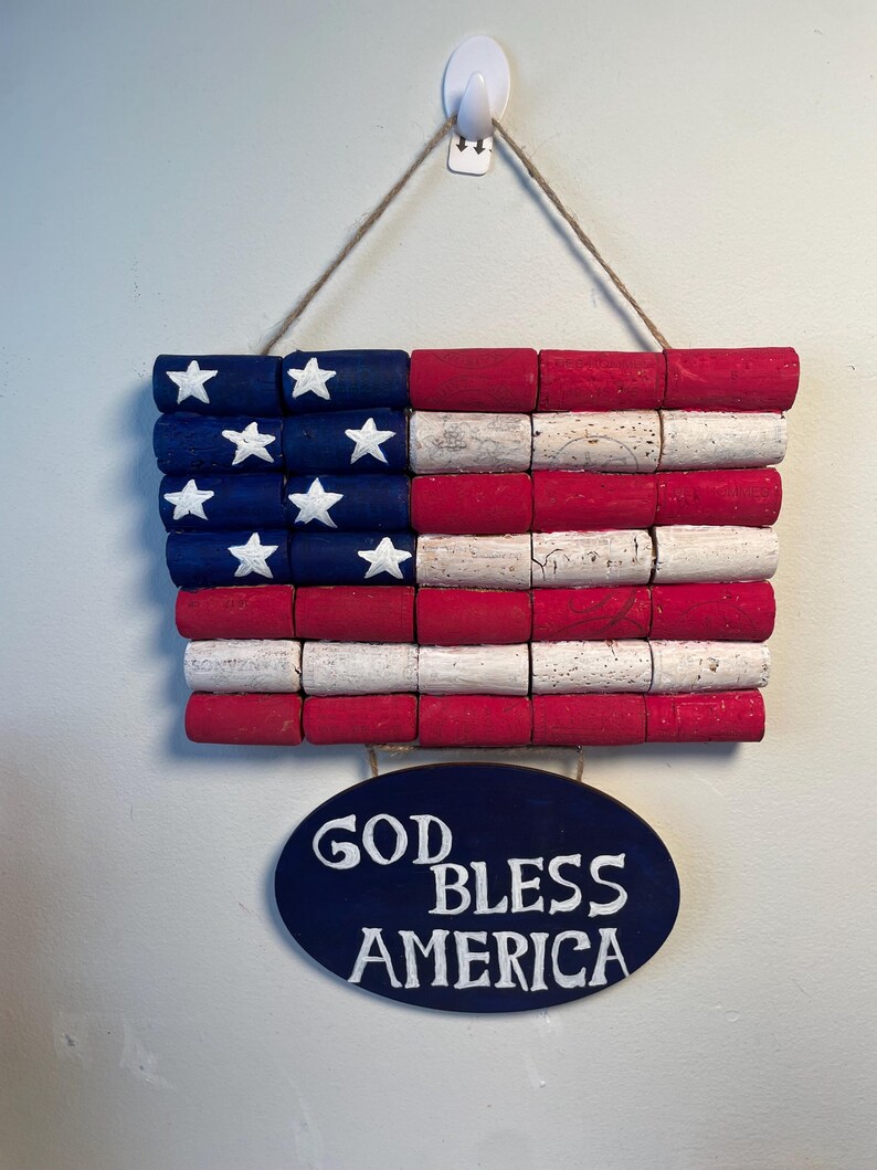 Wine Cork American Flag - Etsy