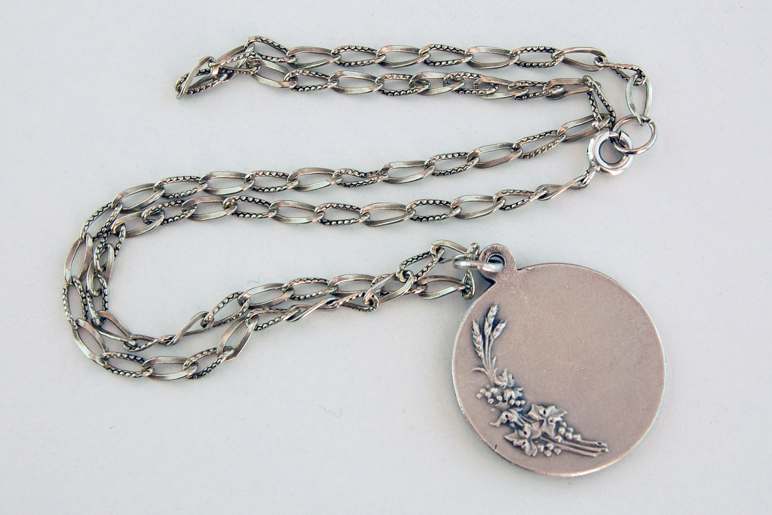 First Communion Medallion Bread of Life Vintage Chain - Etsy