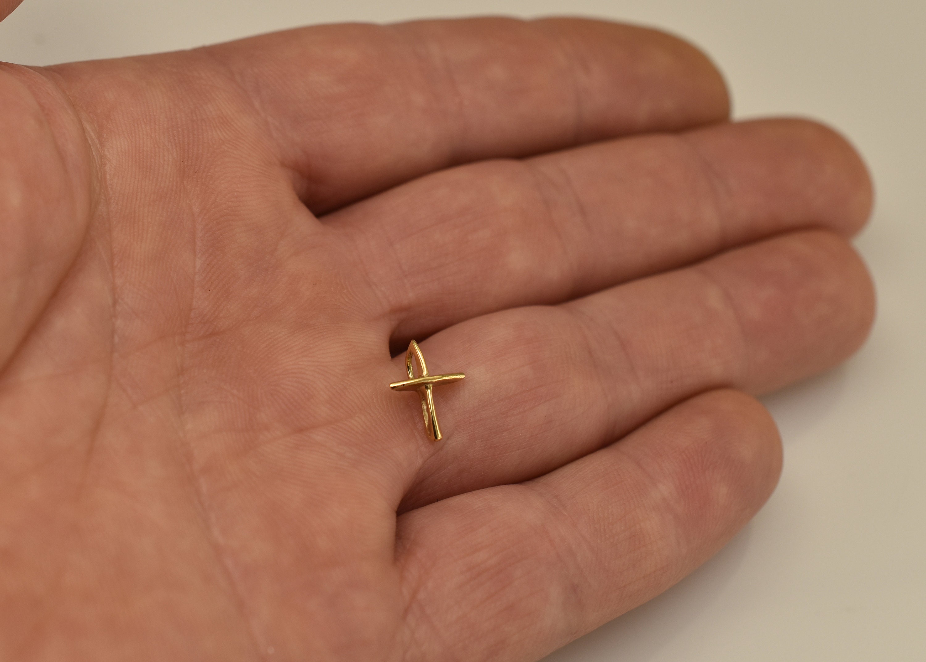 Tiny Cross Necklace , Gold Cross Necklace, Cross Pendant,mini Cross ...