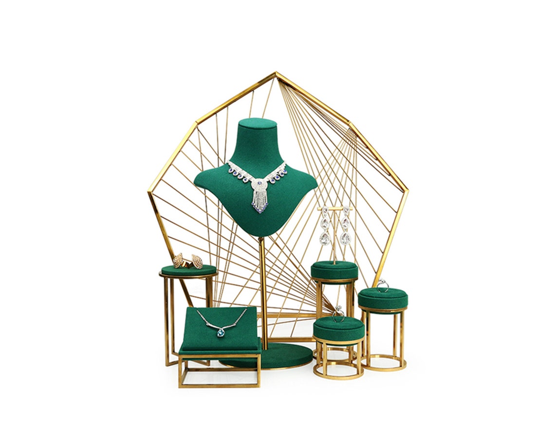 Microfiber Jewelry Stand Metal Base Jewelry Holder | Etsy