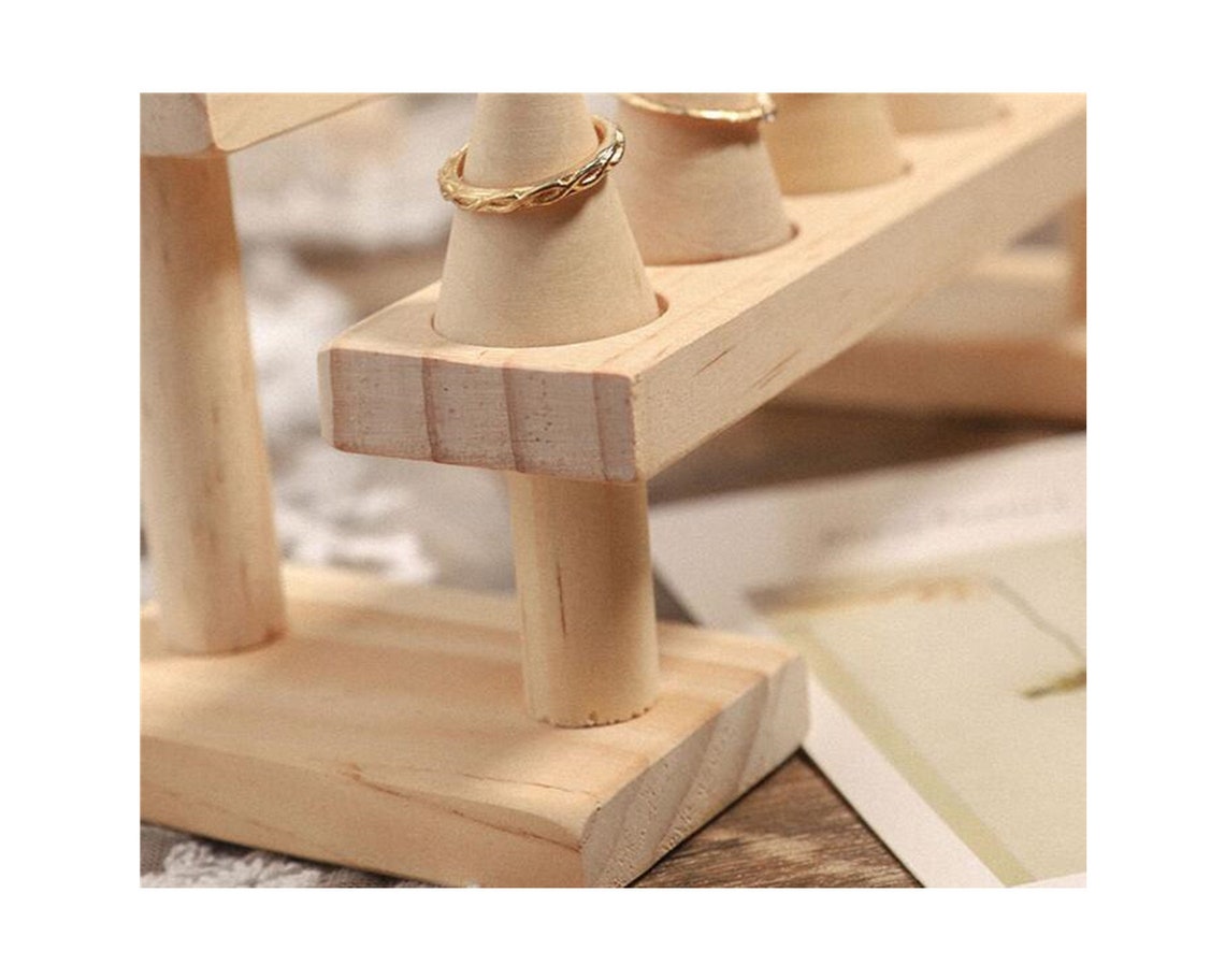 Light Wood Ring Holder DIY Jewelry Holder Ring Organizer | Etsy