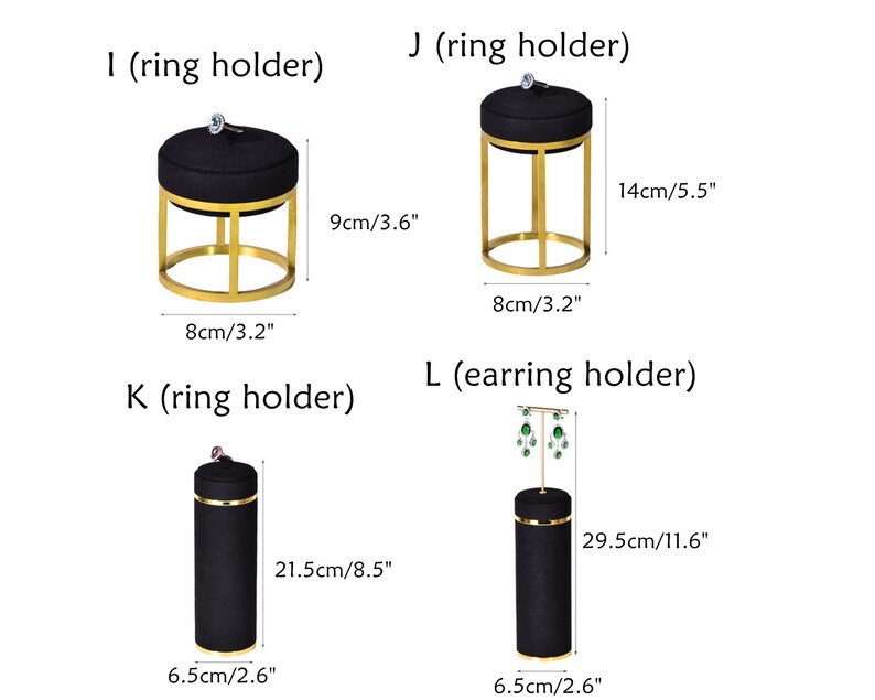 Elegant Jewelry Display Riser Set Metal Ring Stand Earring - Etsy